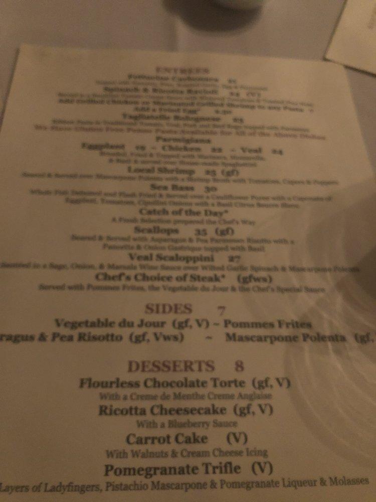 Menu at Muse Restaurant & Wine Bar, Charleston