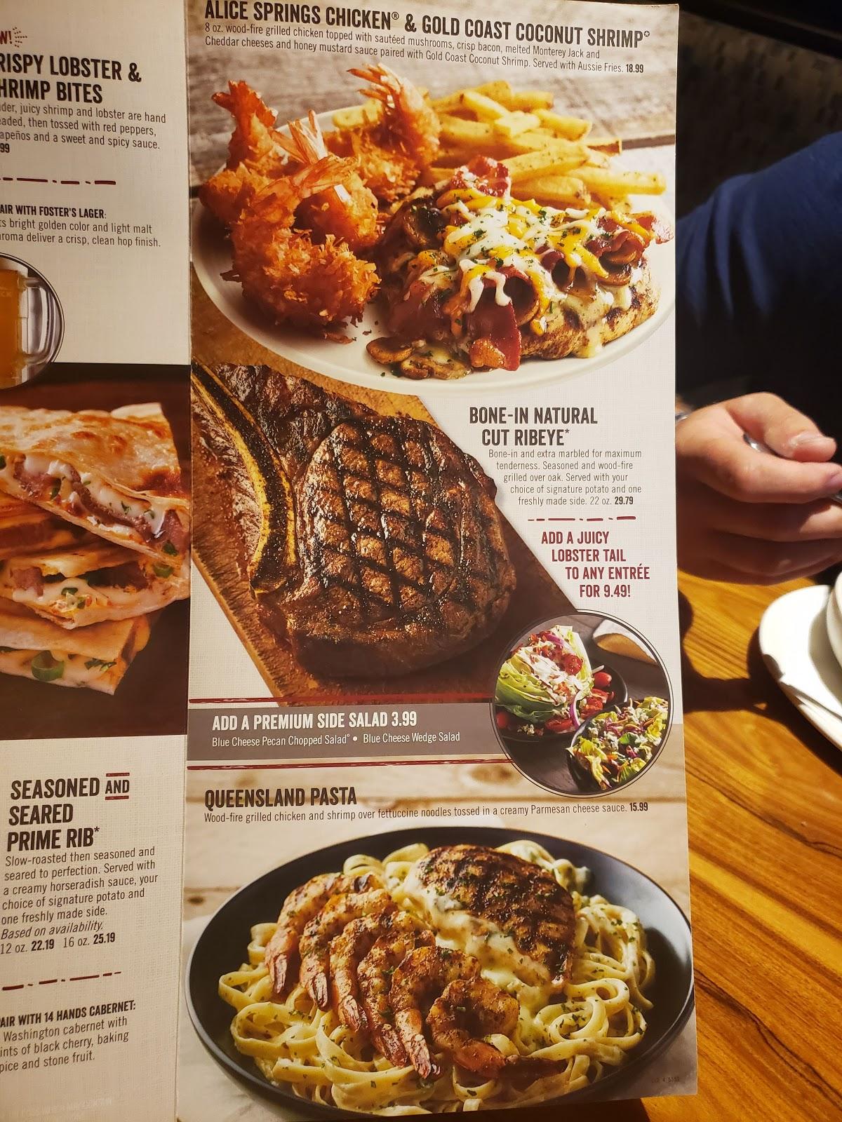 Menu at Outback Steakhouse, Fort Myers, Gulf Center Dr Suite 125