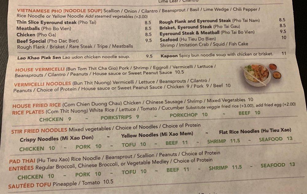 Menu at SEA Restaurant, Rochester, Mt Hope Ave