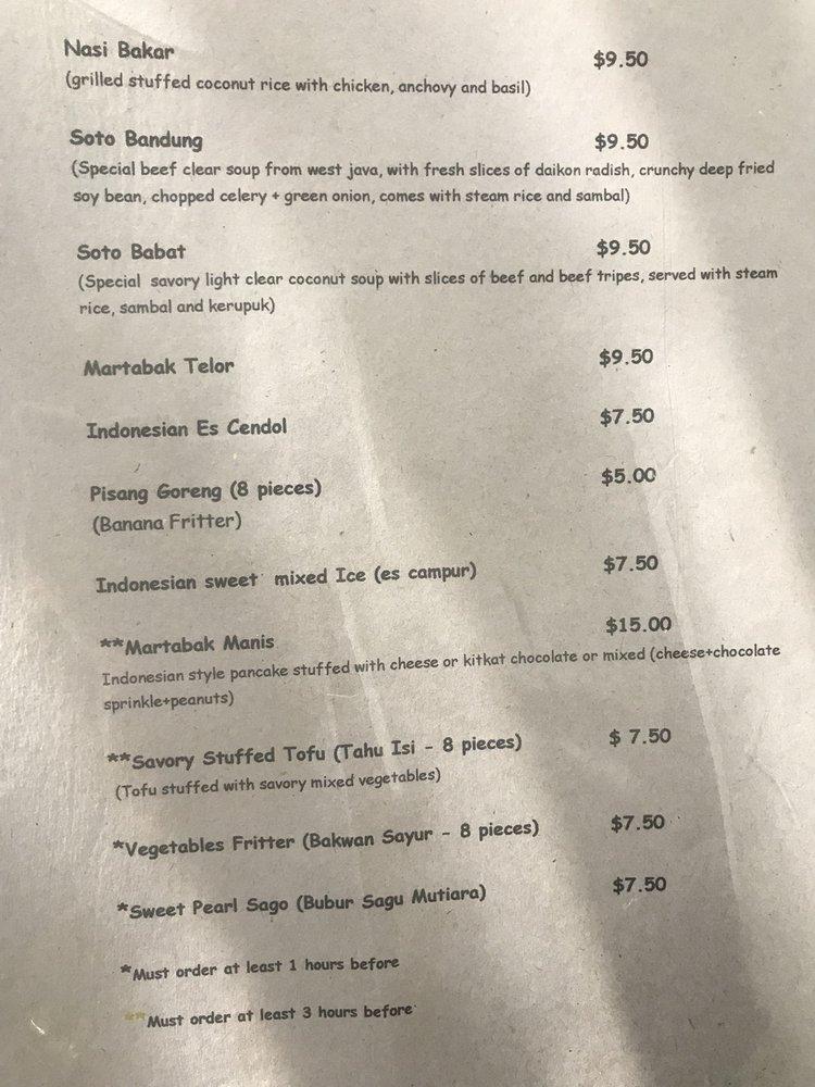 Menu at Samara Kitchen restaurant, Mississauga