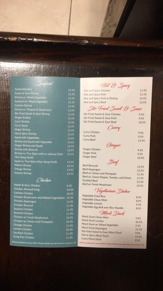 Menu at Cam Ranh Bay Restaurant, Burnsville, County Rd 42 W