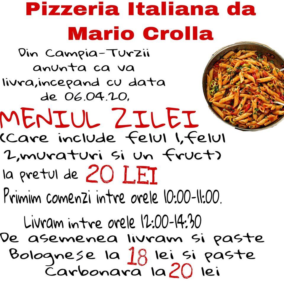 Menu at Pizzeria Italiana da Mario Crolla, Câmpia Turzii