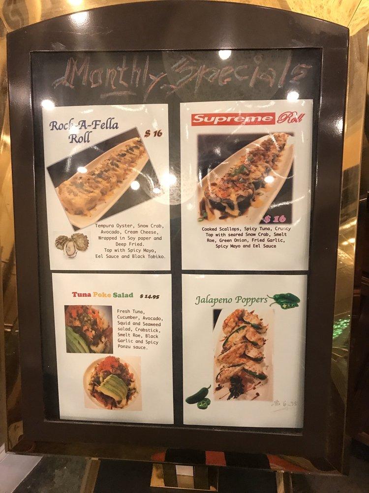 Menu at Fuji Hana Sushi Bar and Hibachi Steakhouse, Gretna
