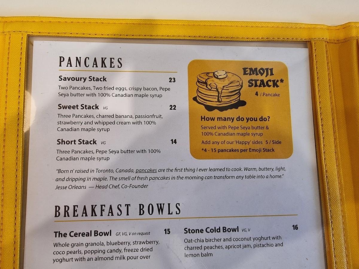 Menu at Happyfield Haberfield cafe, Haberfield