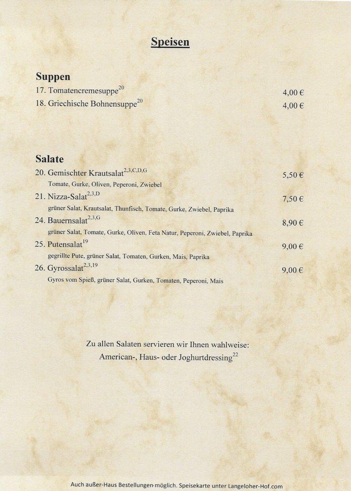Speisekarte von Restaurant Meteora, Elmshorn