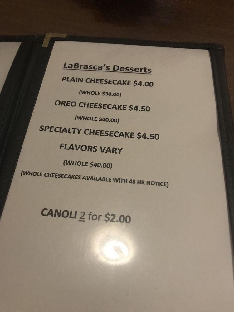 Menu at La Brascas Pizza pizzeria, Columbia