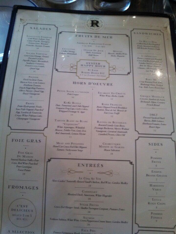 Menu at Rubicon pub & bar, Harrisburg