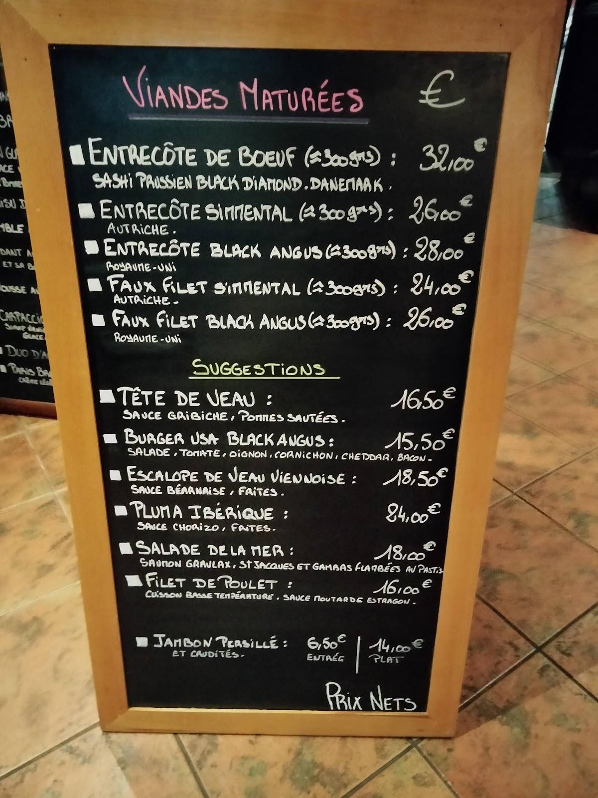 Menu au Restaurant Au Cheval Noir, Herrlisheim
