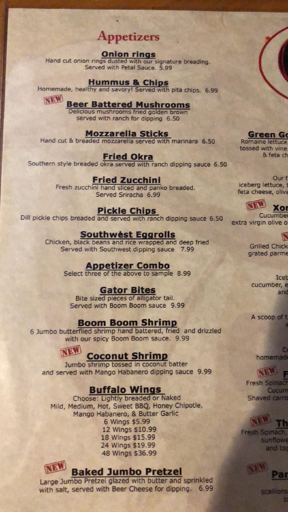 Menu at Olympic Restaurant, Avon Park