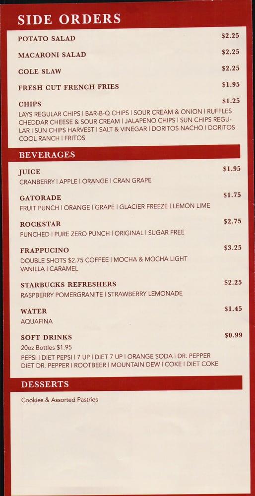 Menu at Papa Duke's Deli restaurant, Poway, Kirkham Rd