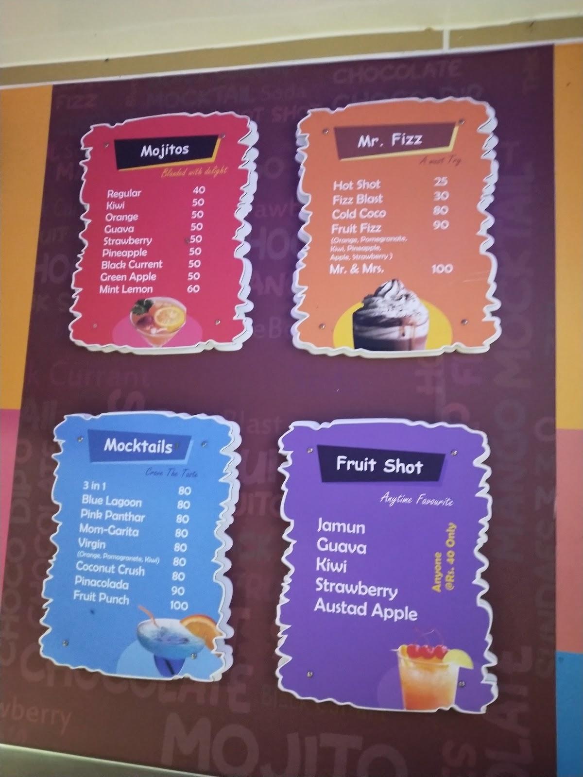 Menu at Mr. fizZ, Bhuj, 6PP3+JFX
