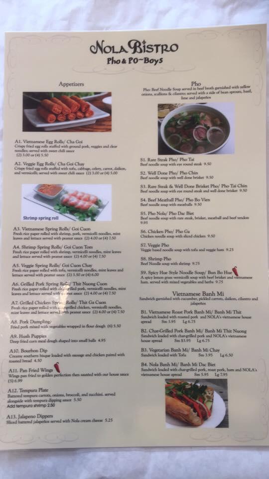 Menu at Noosh Afghan Cuisine restaurant, Lansing