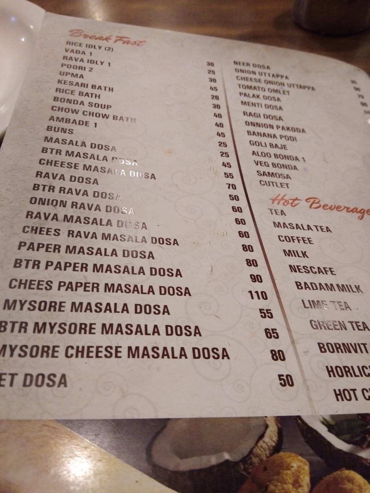 Menu at Suman Sagar Multi Cuisine Veg Restaurant, Mangaluru
