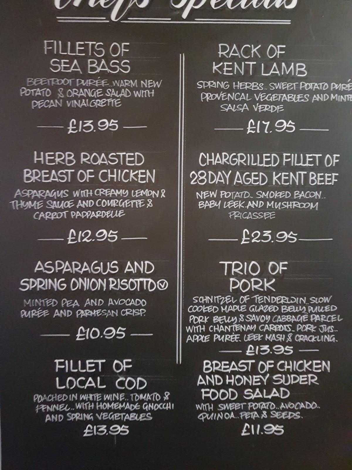 Menu at Sun Inn pub & bar, Faversham