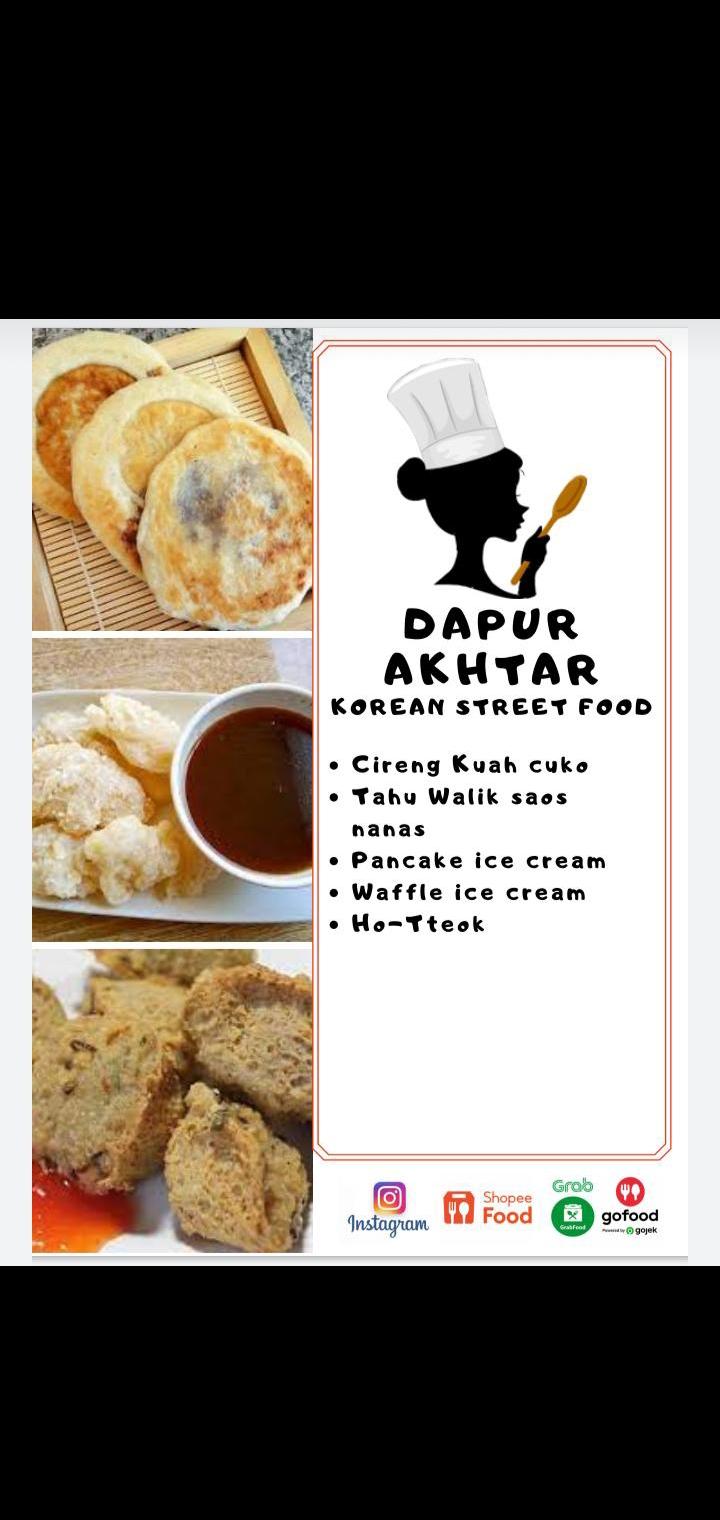 Menu at Dapur Akhtar (korean street Foods) cafe, Lembang