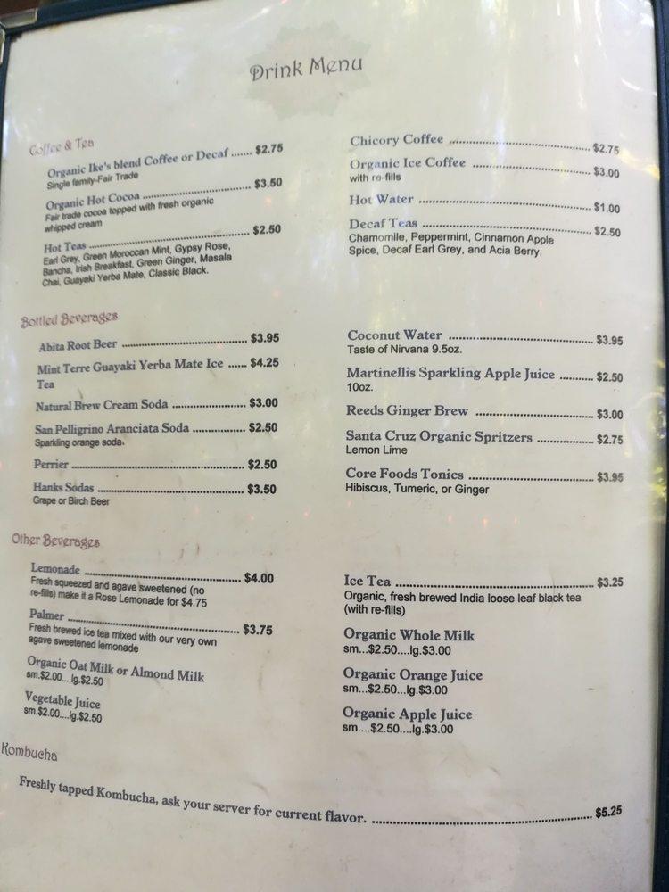 Menu at Lika's Quarter Cafe, Nevada City