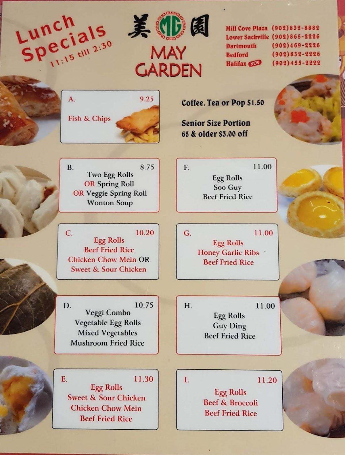Menu at May Garden Chinese Restaurant Dartmouth, Dartmouth