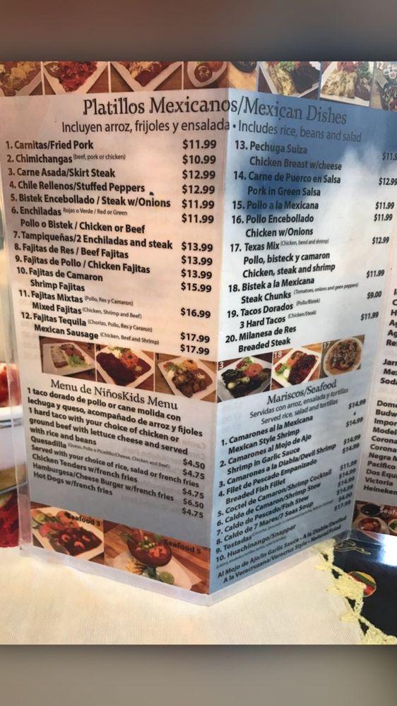 Menu at Taco Lindo restaurant, Naples, Santa Barbara Blvd
