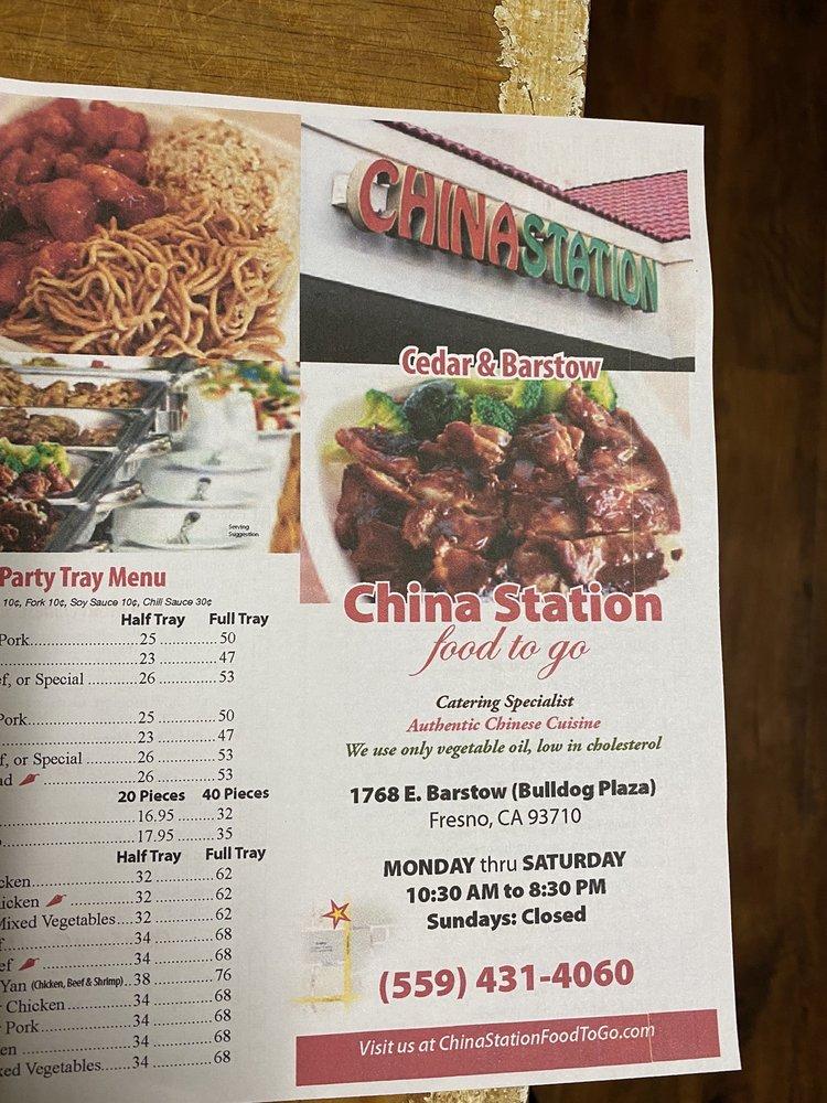 Menu at China Station Food To Go restaurant, Fresno