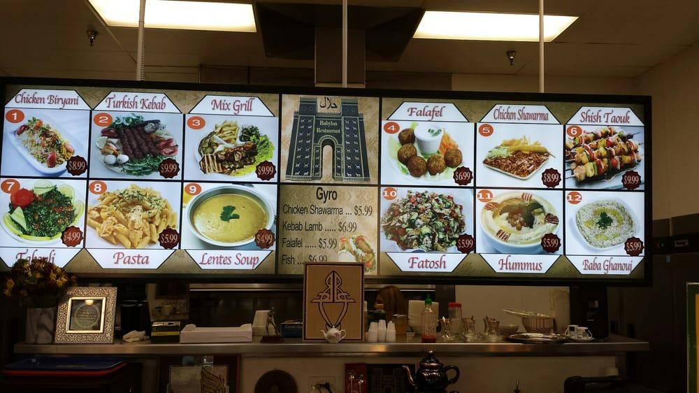 Menu at Babylon Mediterranean Food restaurant, Everett, SE Everett Mall Way
