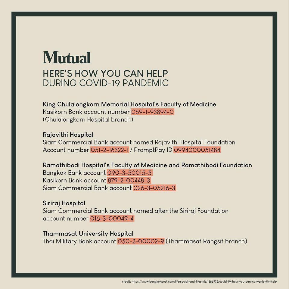 Menu at Mutual Bar, Bangkok