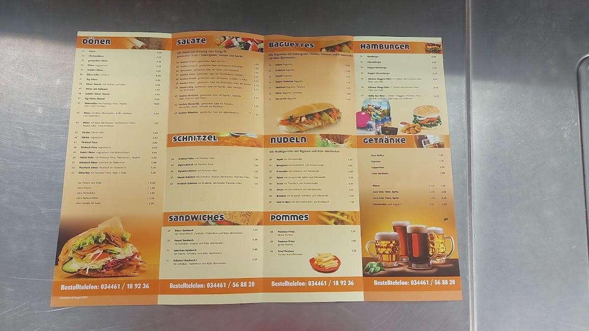 Menu at Pizza BARAN, Nebra (Unstrut)