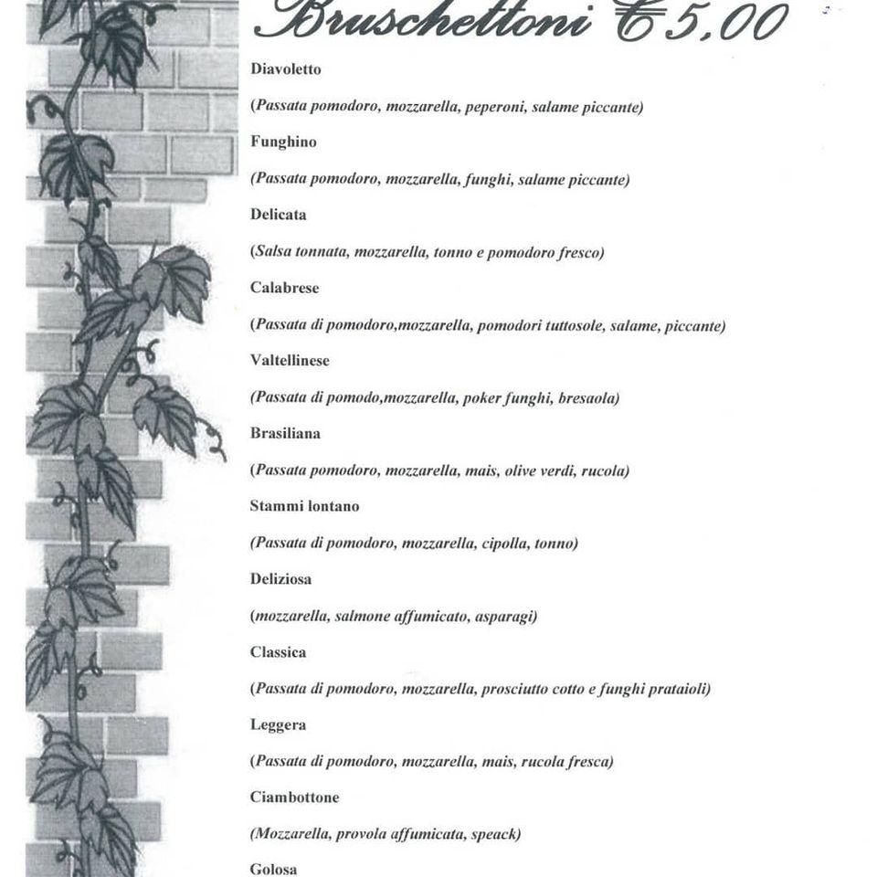 Menu da Pizzeria - Bar la Frasca, Potenza