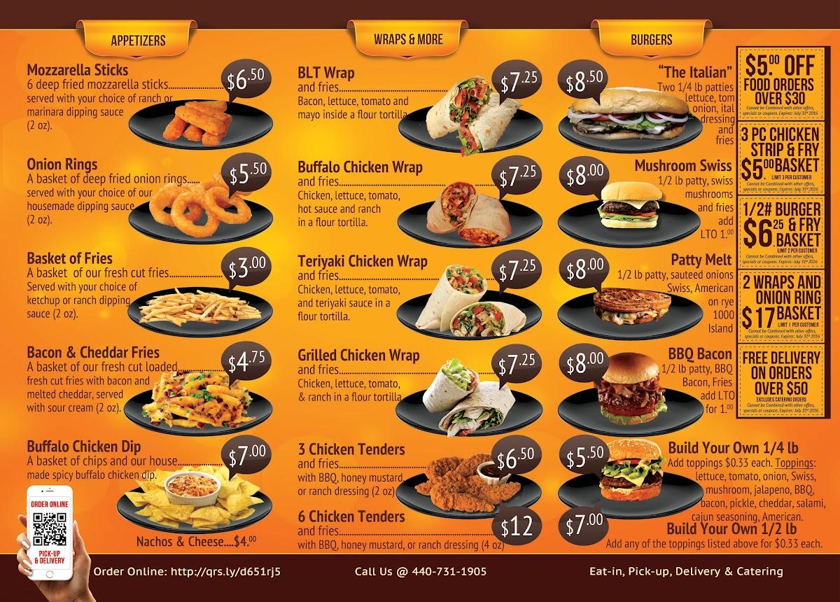 Menu at Valley Tavern Grille pub & bar, Valley View, Canal Rd