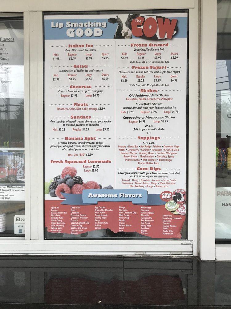 Menu at The Cow restaurant, Reisterstown