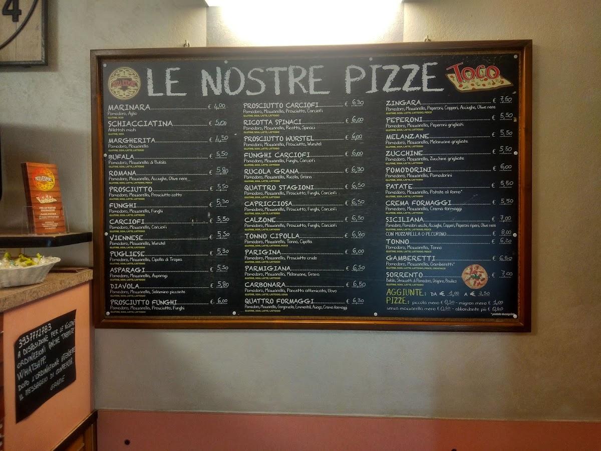 Menu da TOCO il Locale pizzeria, Monselice