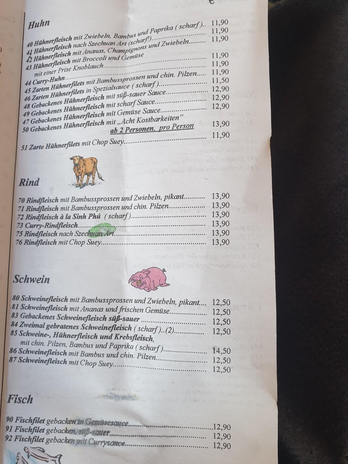 Speisekarte von Sinh Phu restaurant, Harsefeld