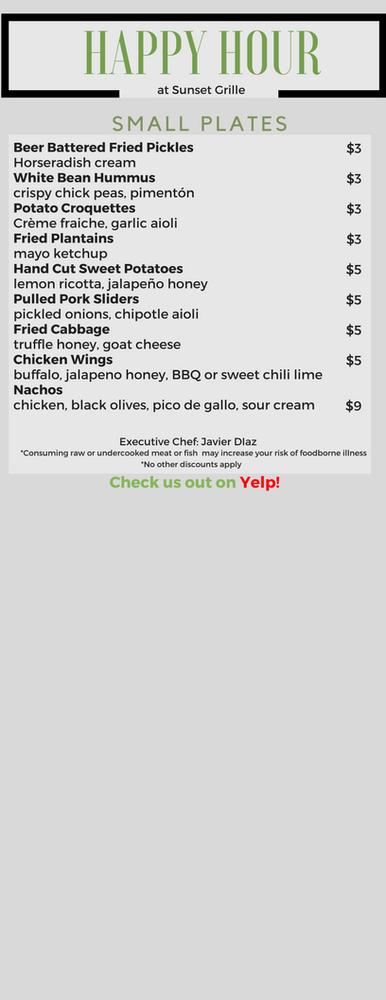 Menu at Gillette Ridge Golf Club, Bloomfield