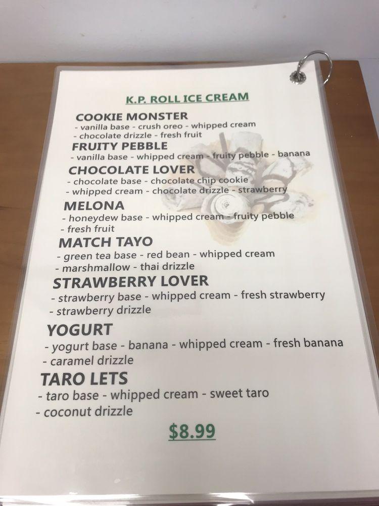 Menu at Kauai Partea cafe, Lihue
