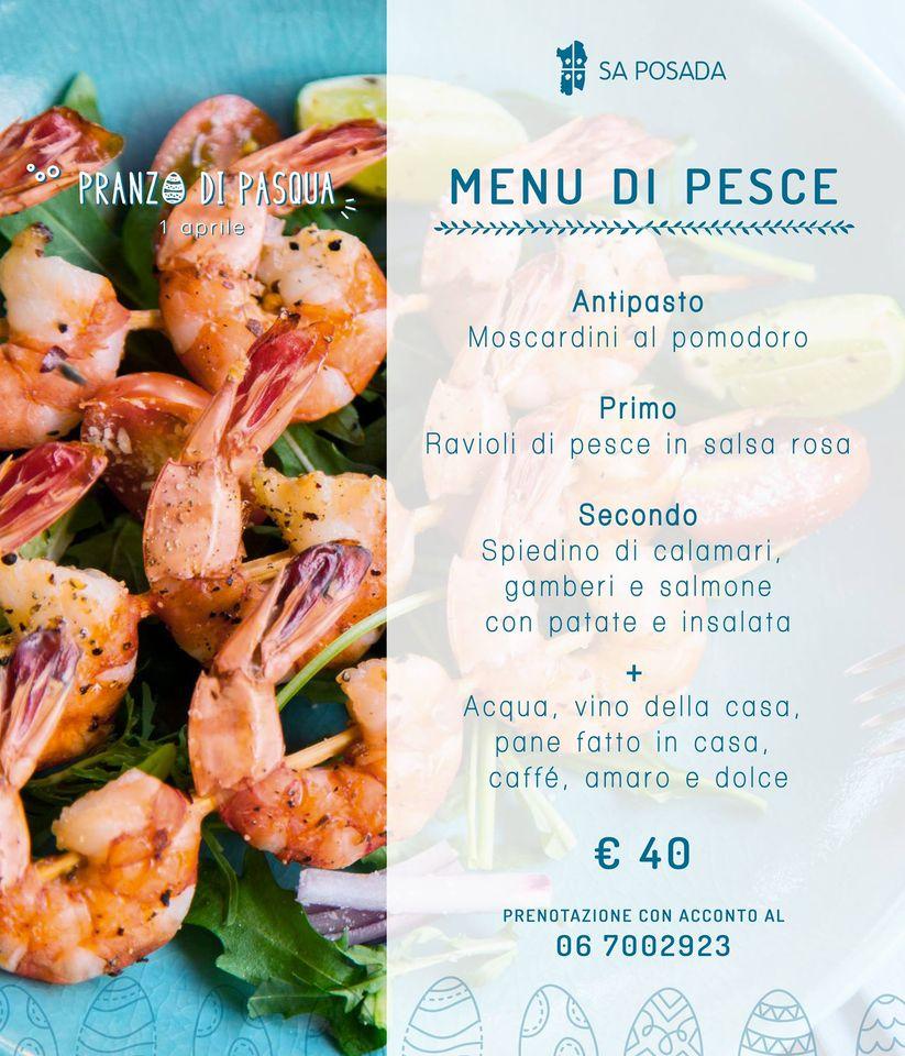 Menu da Sa Posada ristorante, Roma