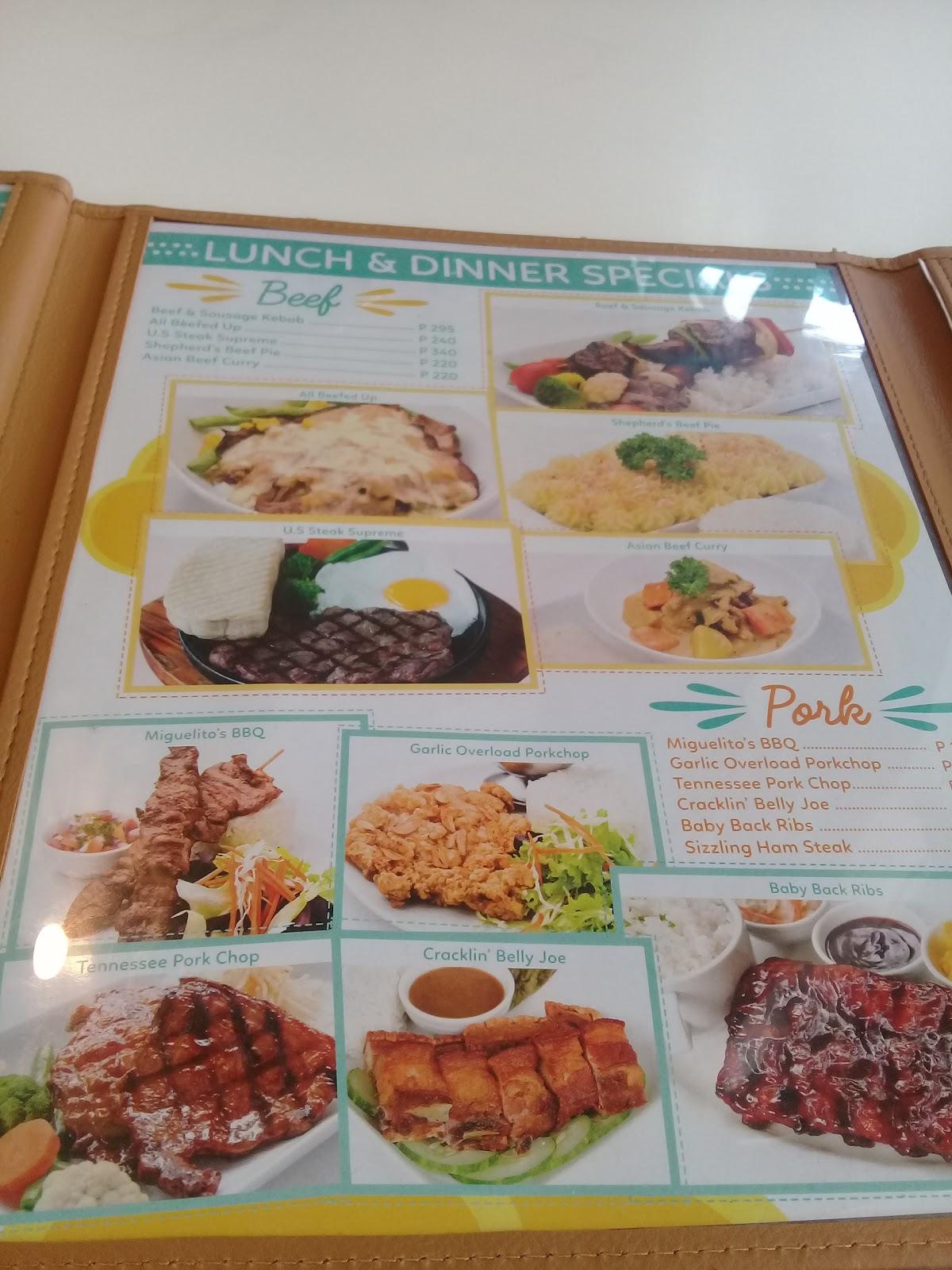Menu at Missy Bon Bon Breadshop restaurant, Cagayan de Oro, LimKetKai Mall