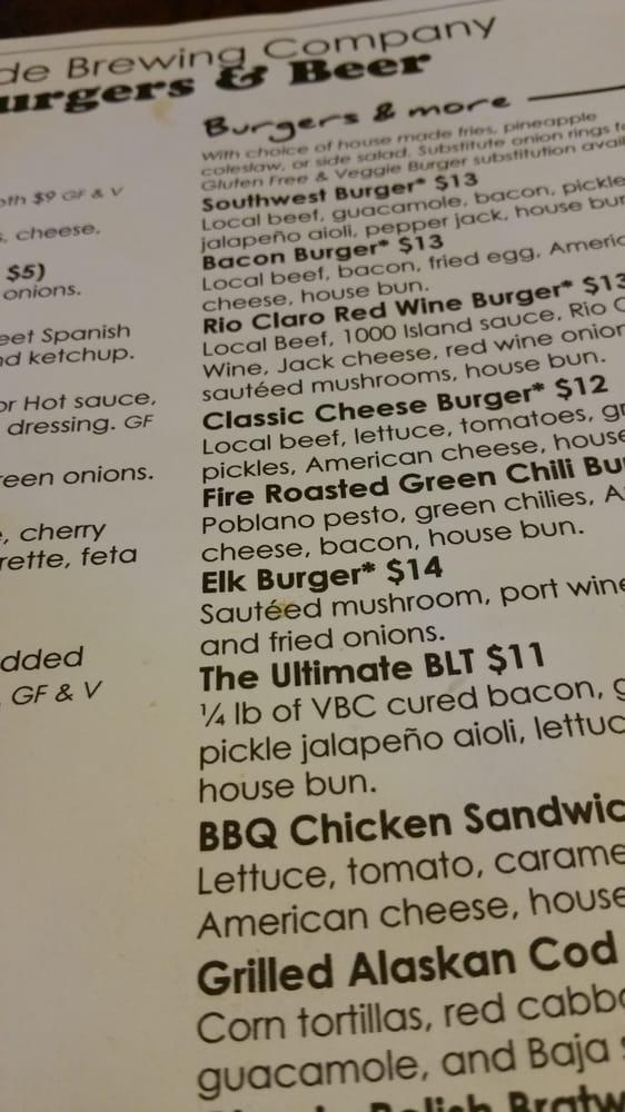 Menu at Verde Brewing Company pub & bar, Camp Verde, 724 Industrial Dr #7a