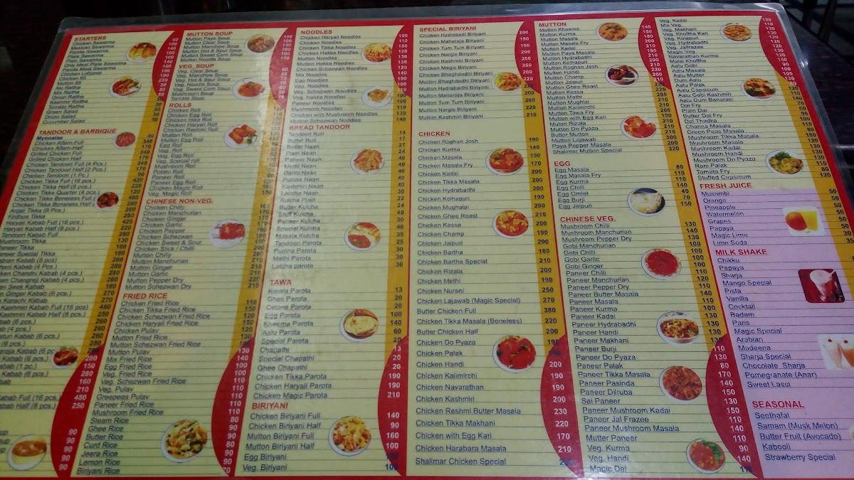Menu at Shalimar Family Restaurant, Mangaluru, Stone Land Tower