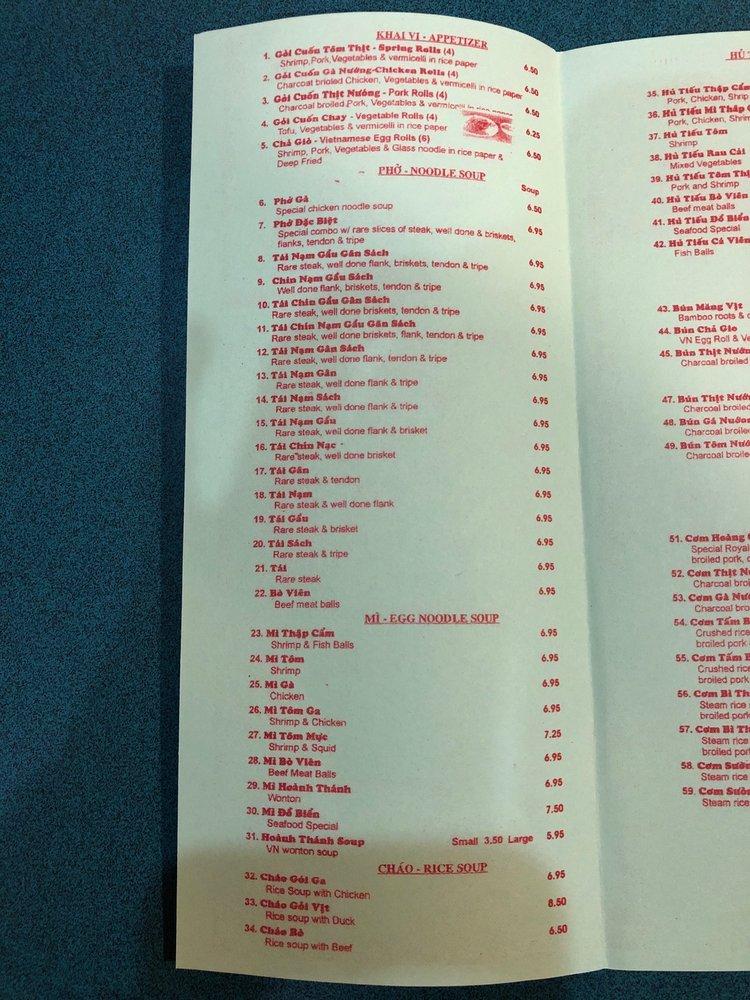 Menu at Cuu Long Quan restaurant, Houston, Broadway St #3063