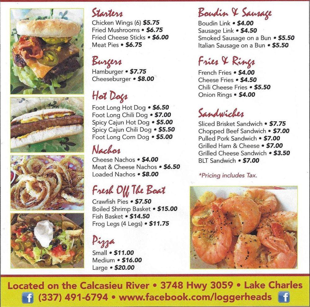 Menu at Loggerheads Bar, Lake Charles, LA-3059