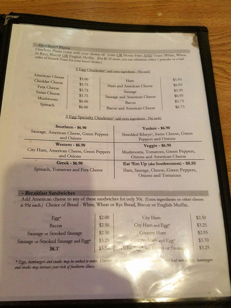 Menu at Watkins Grill restaurant, Raleigh