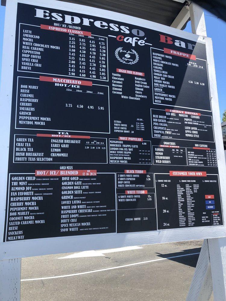 Menu at GB Latino Cafe, SeaTac