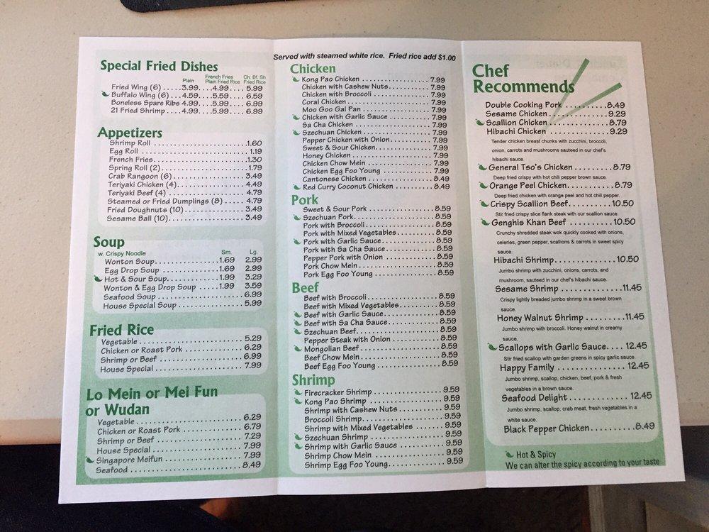 Menu at Grow Green restaurant, Statesville