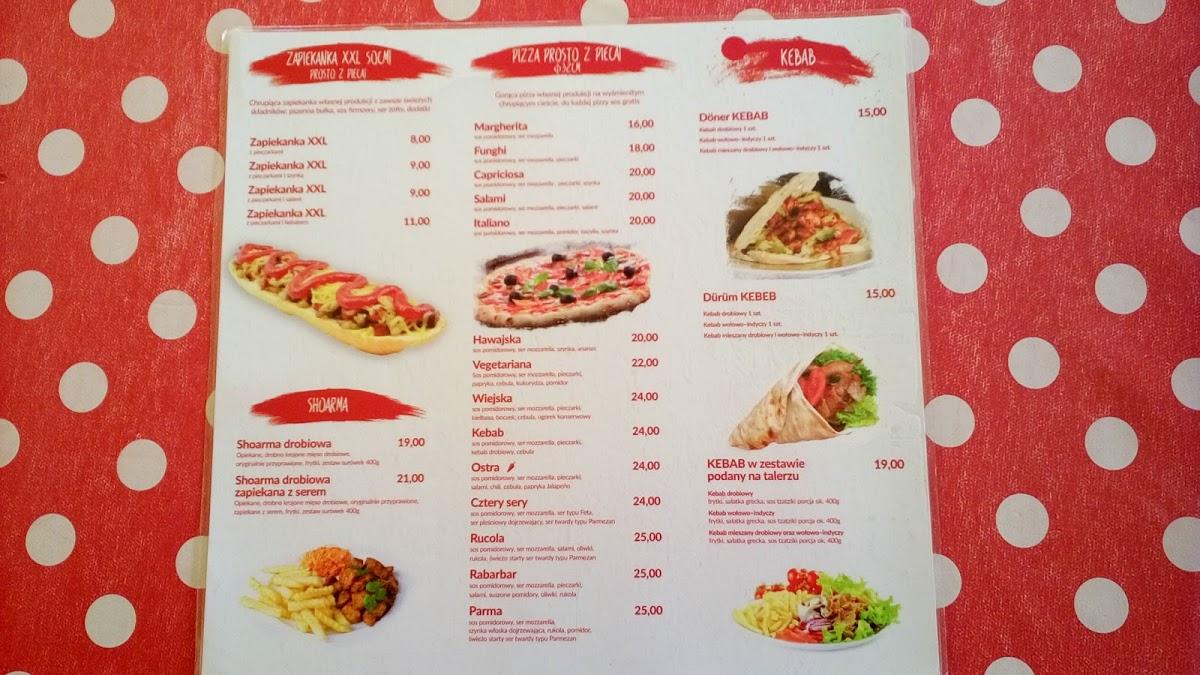 Menu at Rabarbar, Krynica Morska