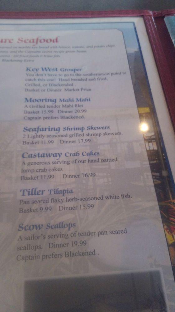 Menu at RiverWatch restaurant, Lawrenceburg