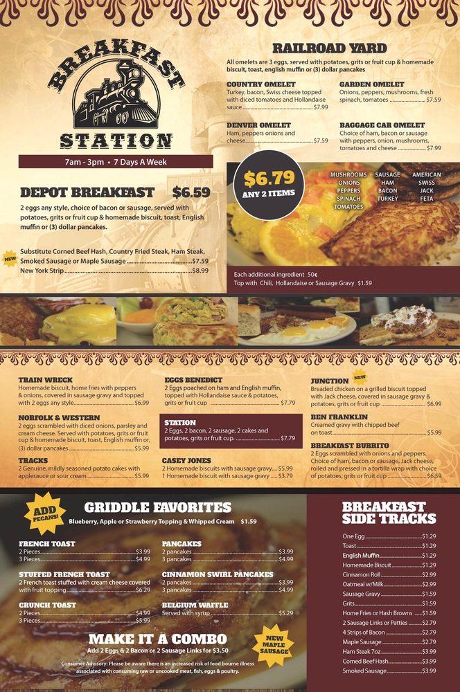 Menu at Breakfast Station restaurant, Dunnellon
