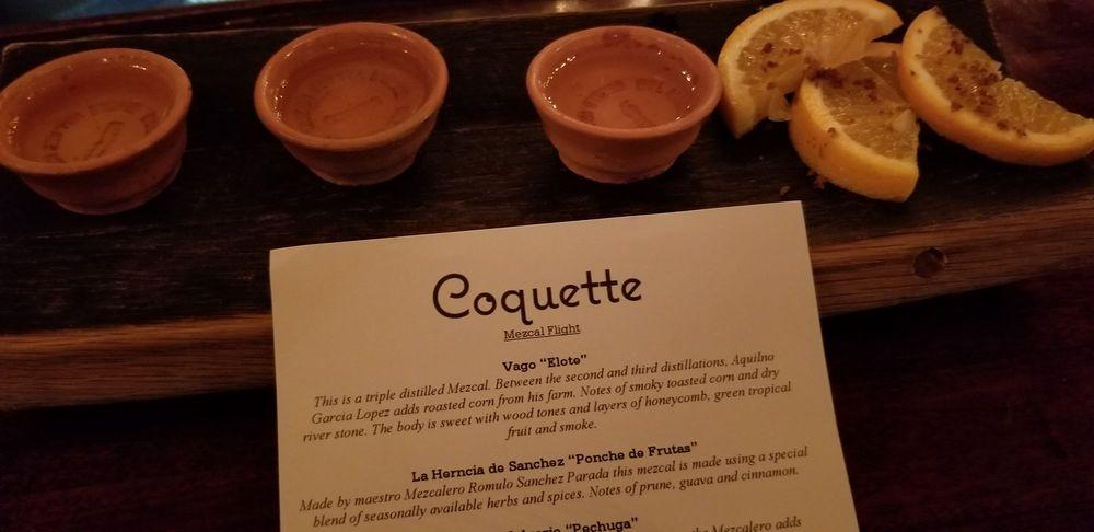 Menu at Coquette restaurant, New Orleans