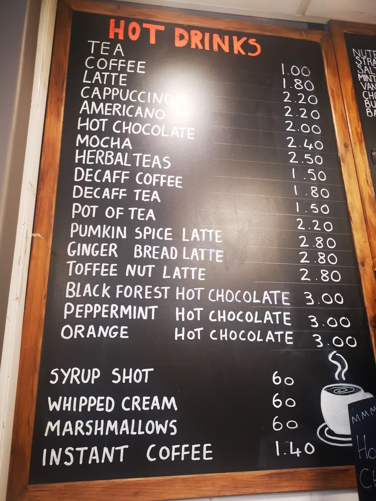 Menu at Munchies Cafe, London, 89 Mottingham Rd