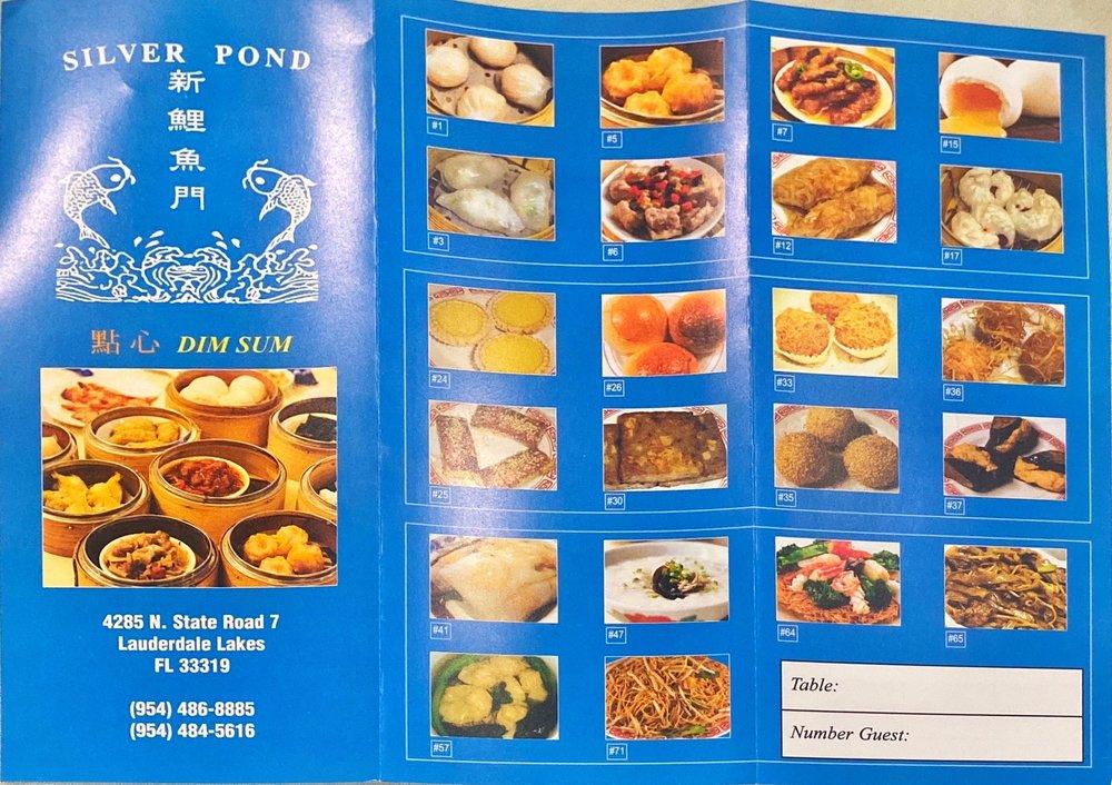 Menu at Silver Pond restaurant, Lauderdale Lakes