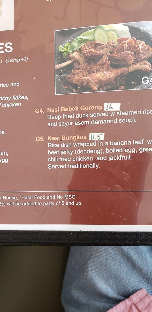 Menu at Wayang Restaurant Halal, Alhambra