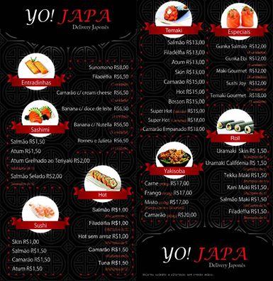 Menu em Yo! Japa restaurante, Niterói